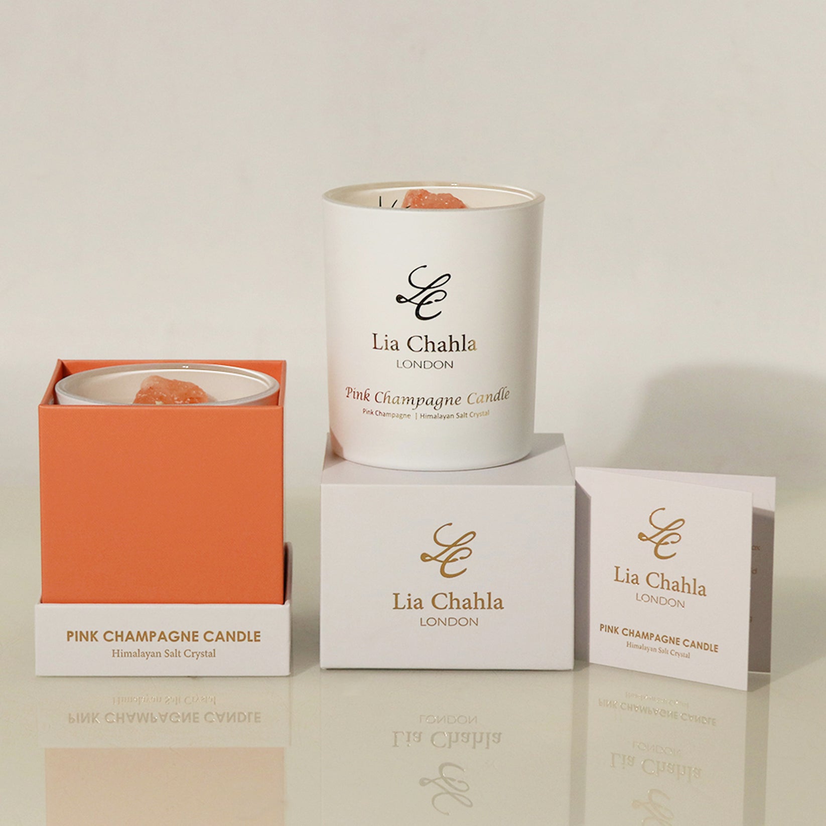 Luxury Pink Champagne Candle - 10 OZ – Lia Chahla London